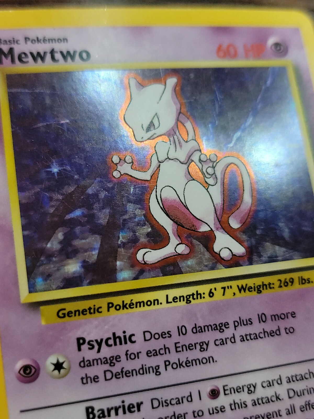 Mewtwo Base Set Holographic 10/102 Pokemon Card PL | eBay