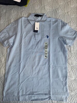 USPA US Polo ASSN Blue Polo Shirt Short Sleeve Size M Color Light Blue ...