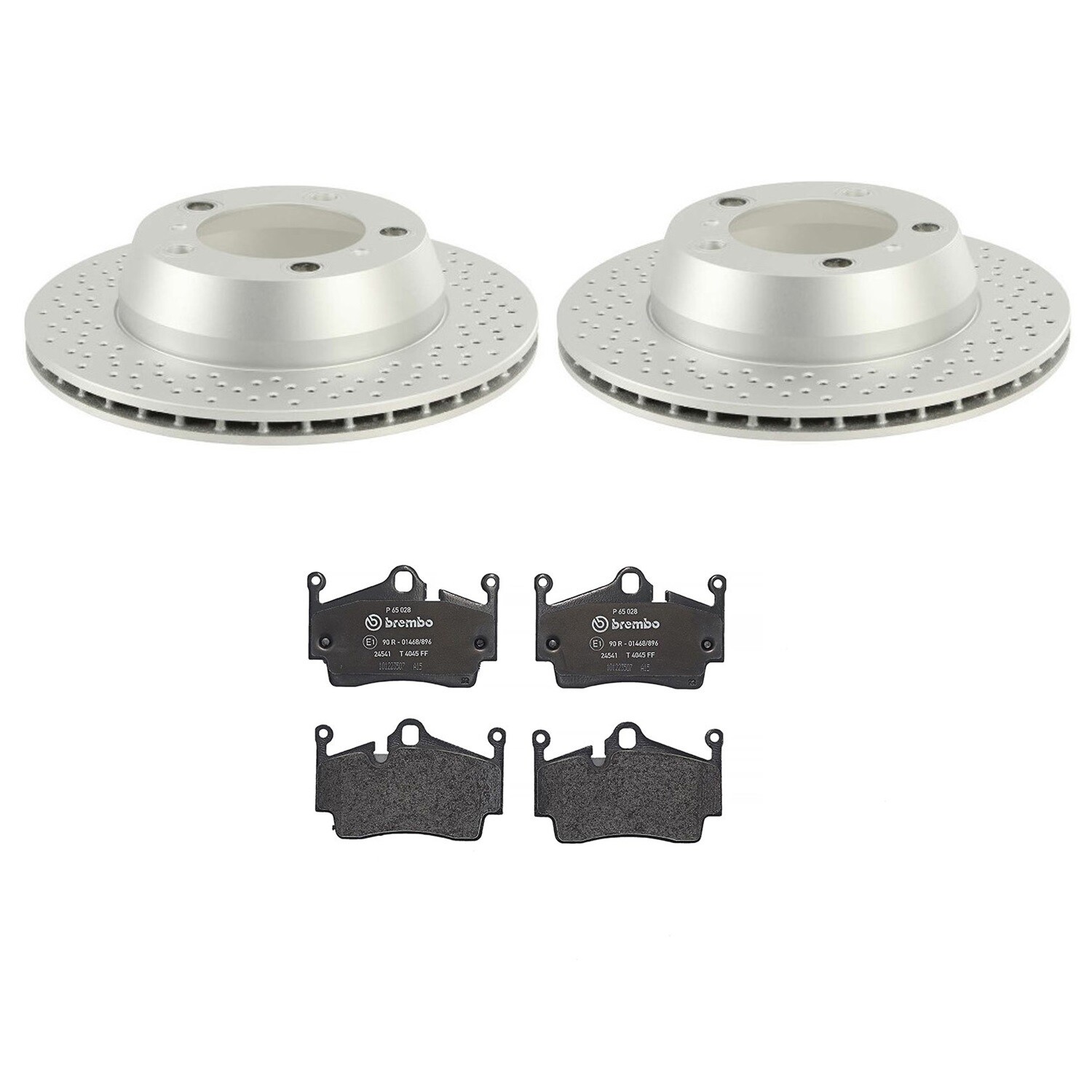SHW Performance OEM Rear Rotors Brembo Pads Set Brake Kit for 718 ...