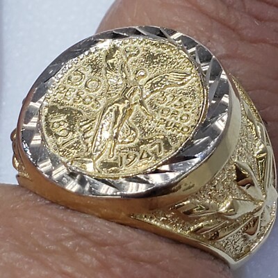 solid 14k Gold 50 Pesos Coin Centenario Ring Size 8 9 10 11 12 | eBay