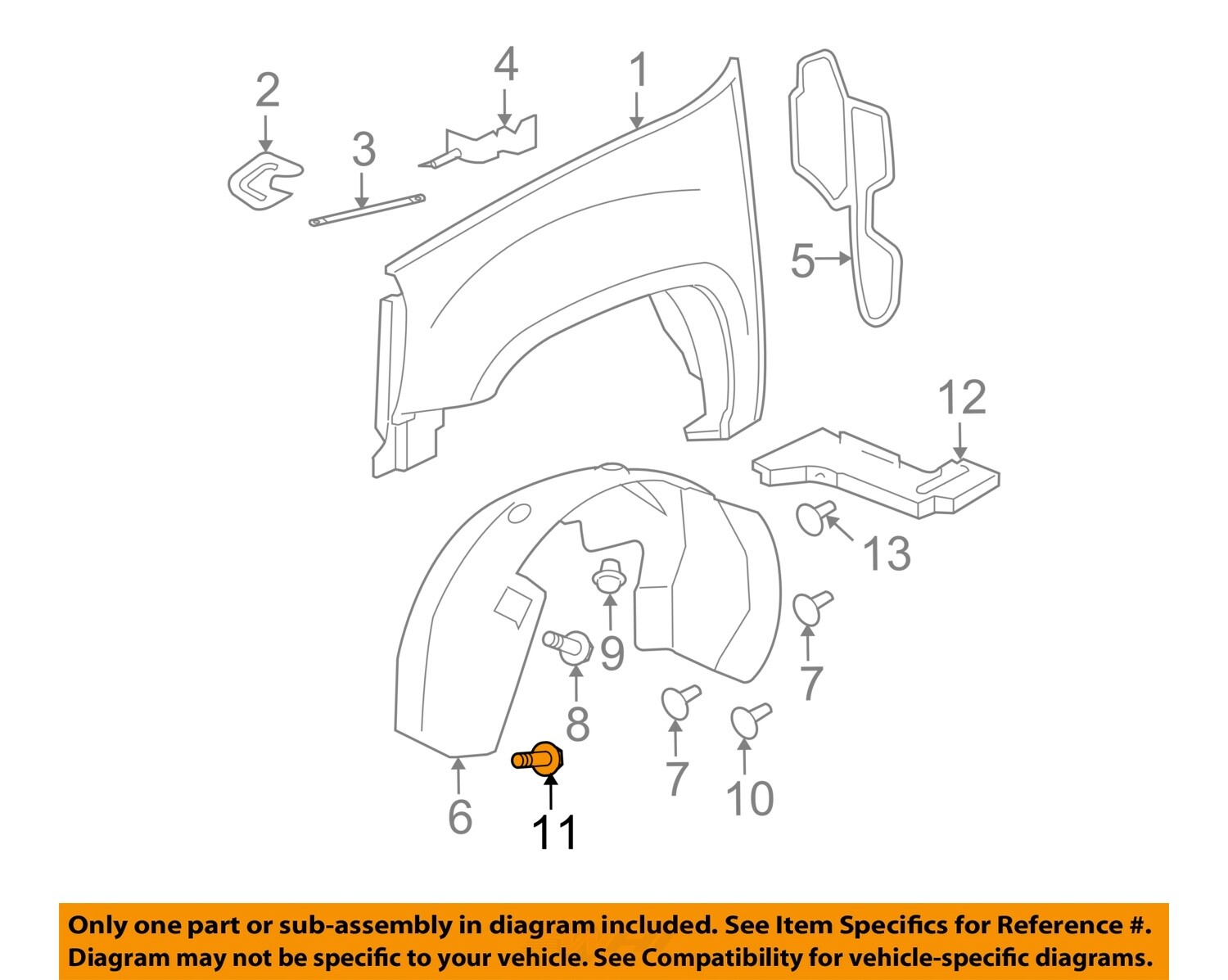 GM OEM-Fender Liner Bolt 11570498 | eBay