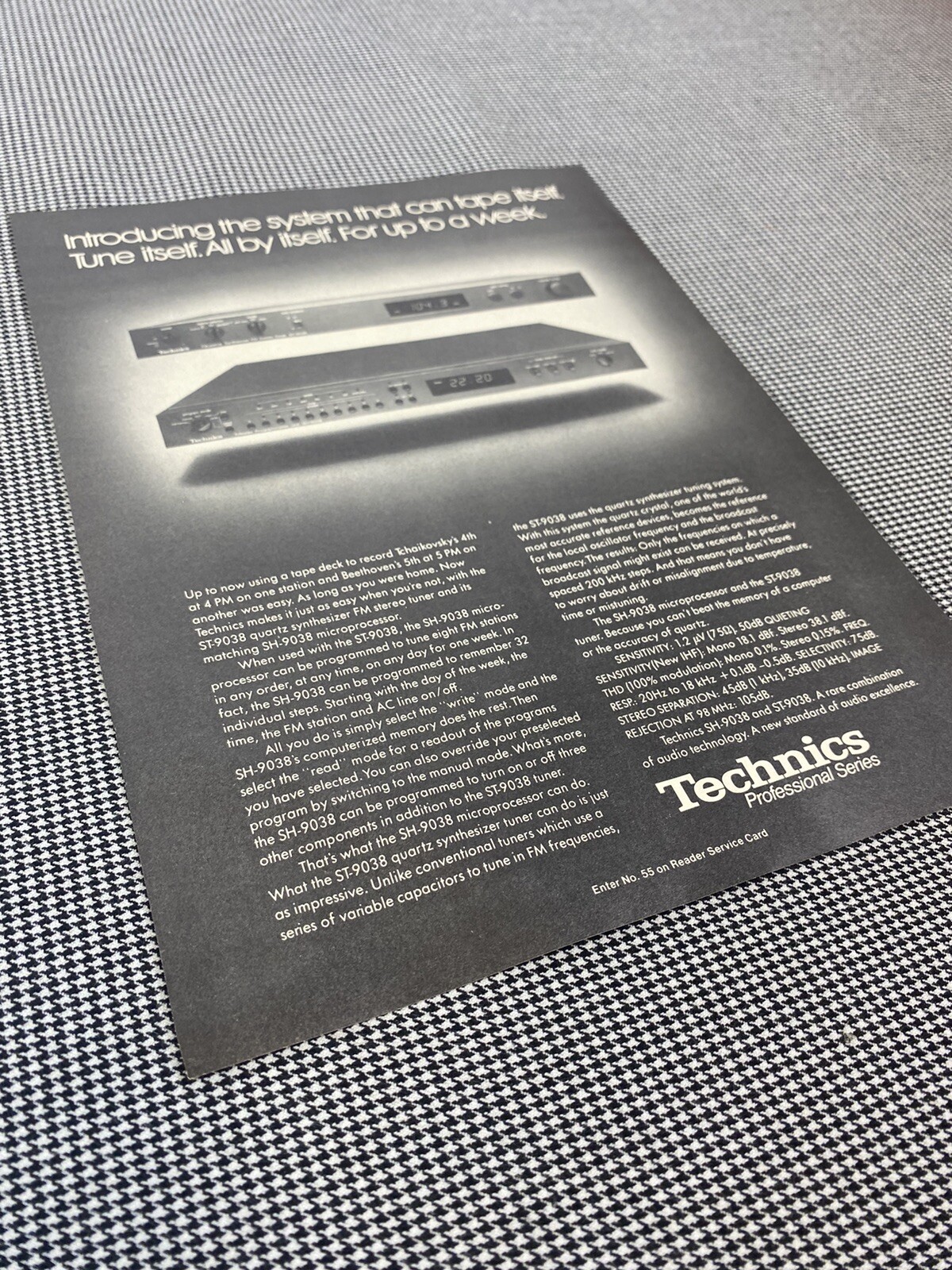 TECHNICS ST-9038 STEREO TUNER ORIGINAL ADVERTISEMENT 1978 AUDIO REVIEW ...