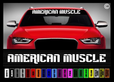 40" American Muscle #4 Flag Racing Muscle Car Decal Sticker Windshield ...