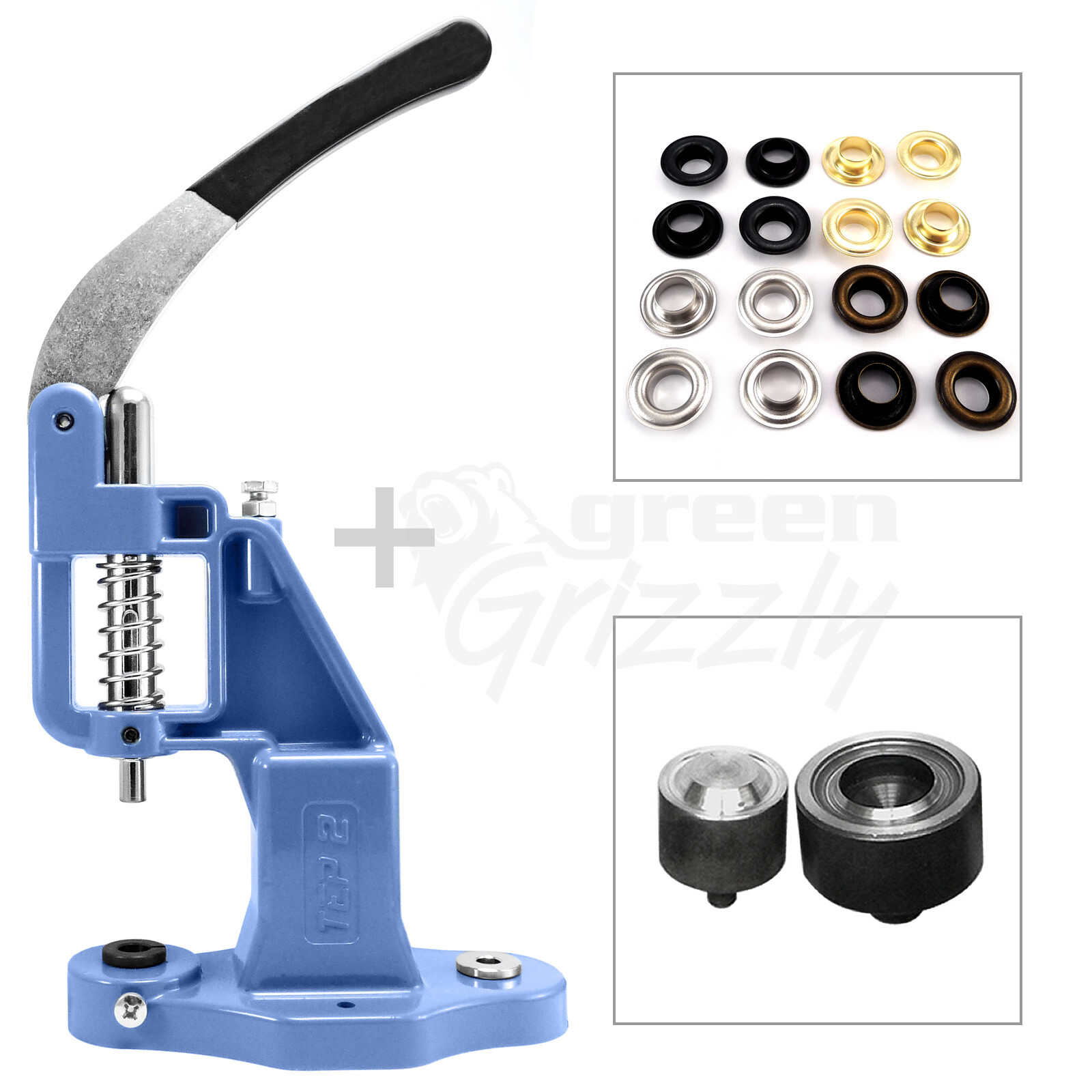 Pack, Set of Hand Press Tool, 100 Eyelets Grommets Setter Die Machine ...