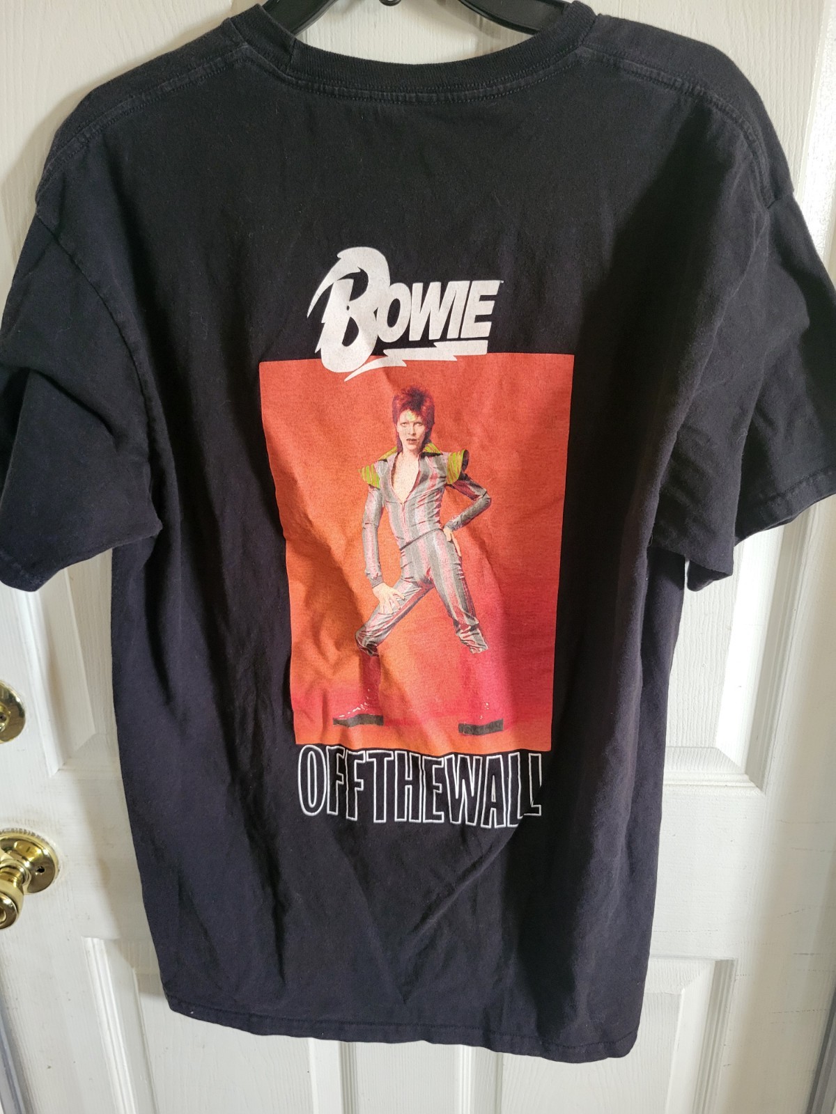Vans David Bowie Off The Wall Black Mens Large Black Shirt Ziggy ...