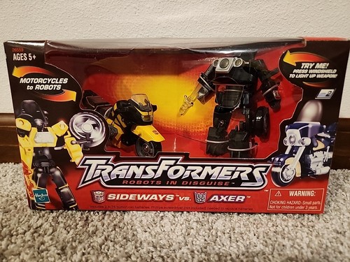 Transformers RID Sideways Vs* Axer Motorcycles New In Box Hasbro 2001 ...