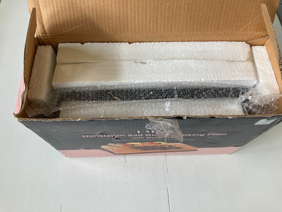 UMAID Himalayan Salt Block Cooking Plate With Metal Tray 12x8x1.5 New ...