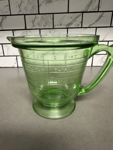 Vintage-Antique Uranium/Depression/T&S Handimaid Glass Embossed ...