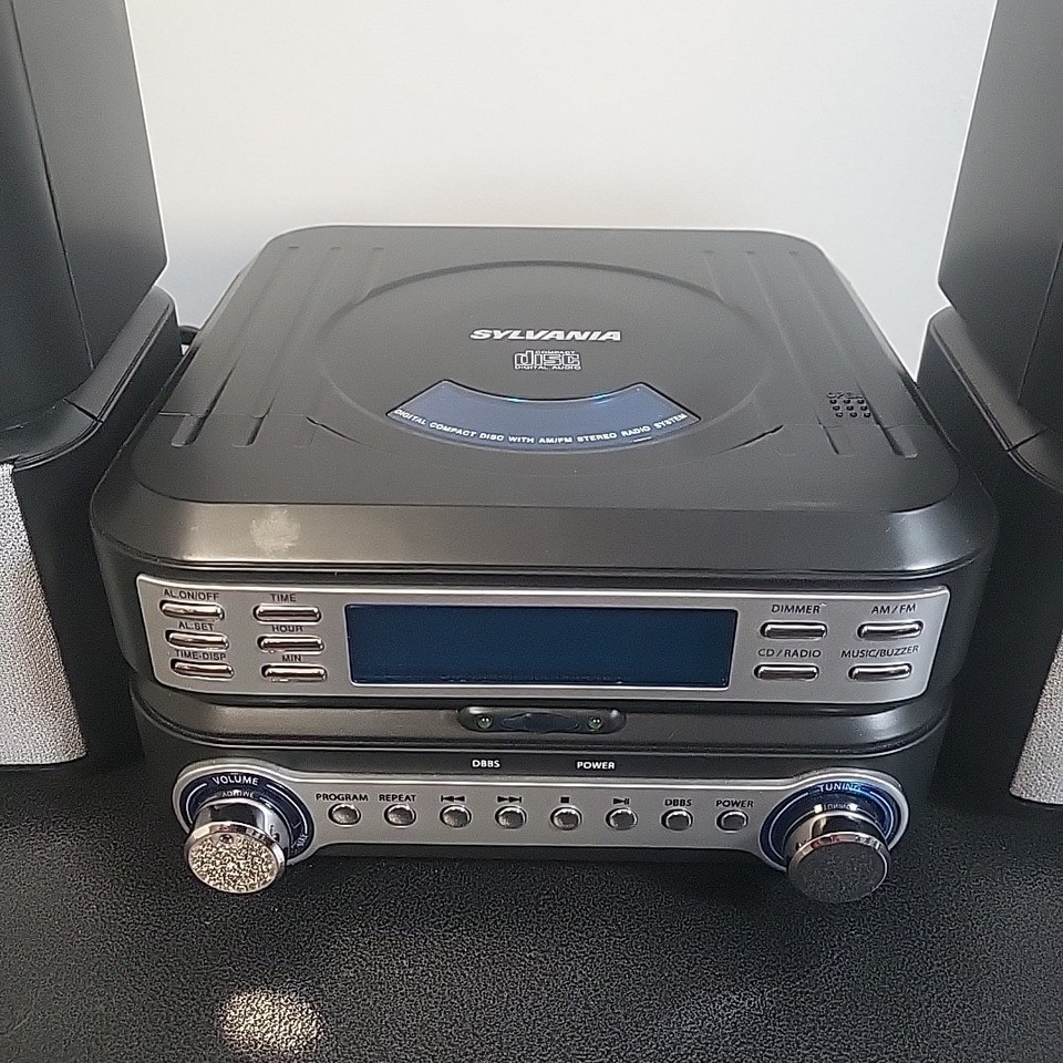 SYLVANIA SRCD635 AM/FM CD Player Micro Stereo System – Black – Compact ...