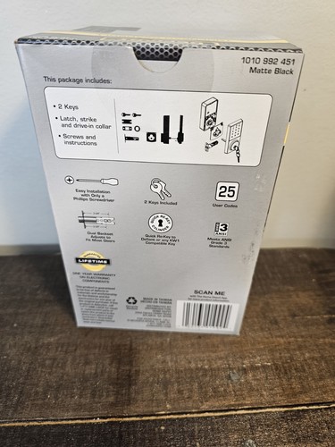 New in Box! Defiant Touchpad Deadbolt Lock - Matte Black | eBay