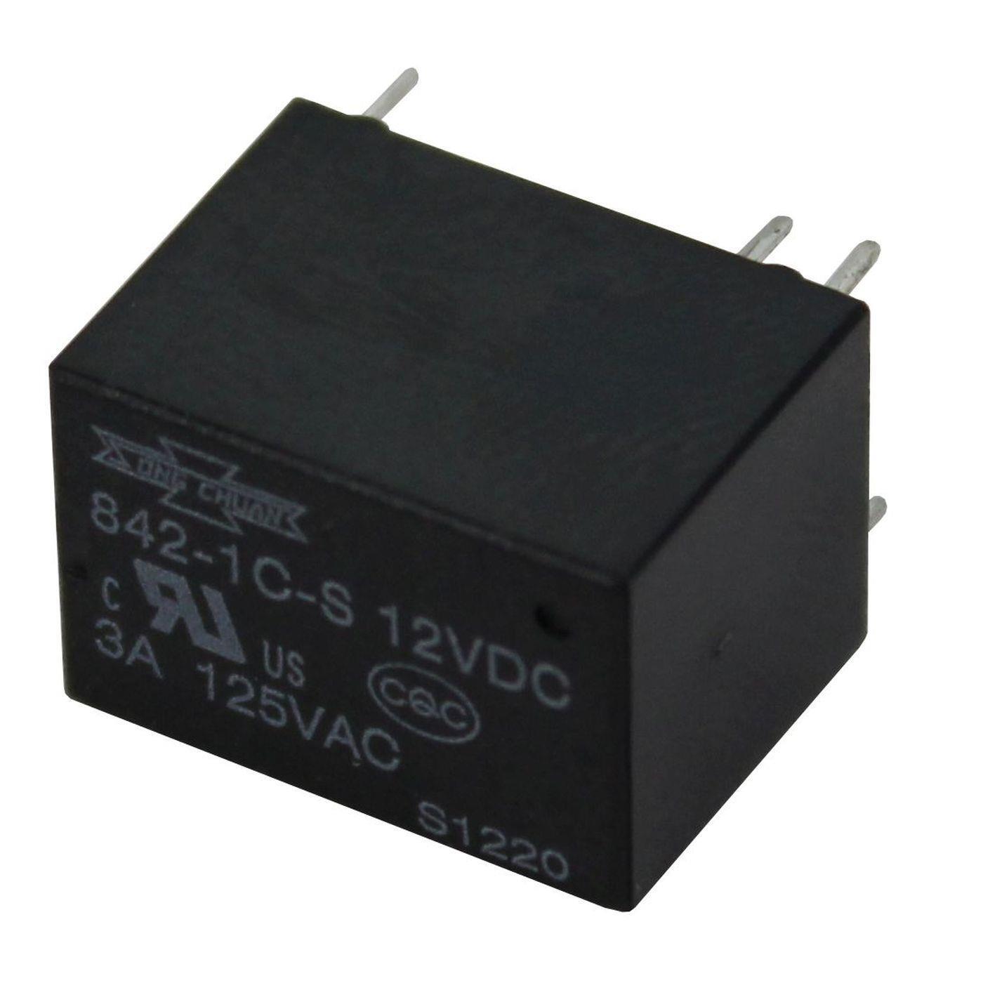 Print Relay 12V Song Chuan 842-1C-S 12VDC 12VDC 3A 125V Changeover ...