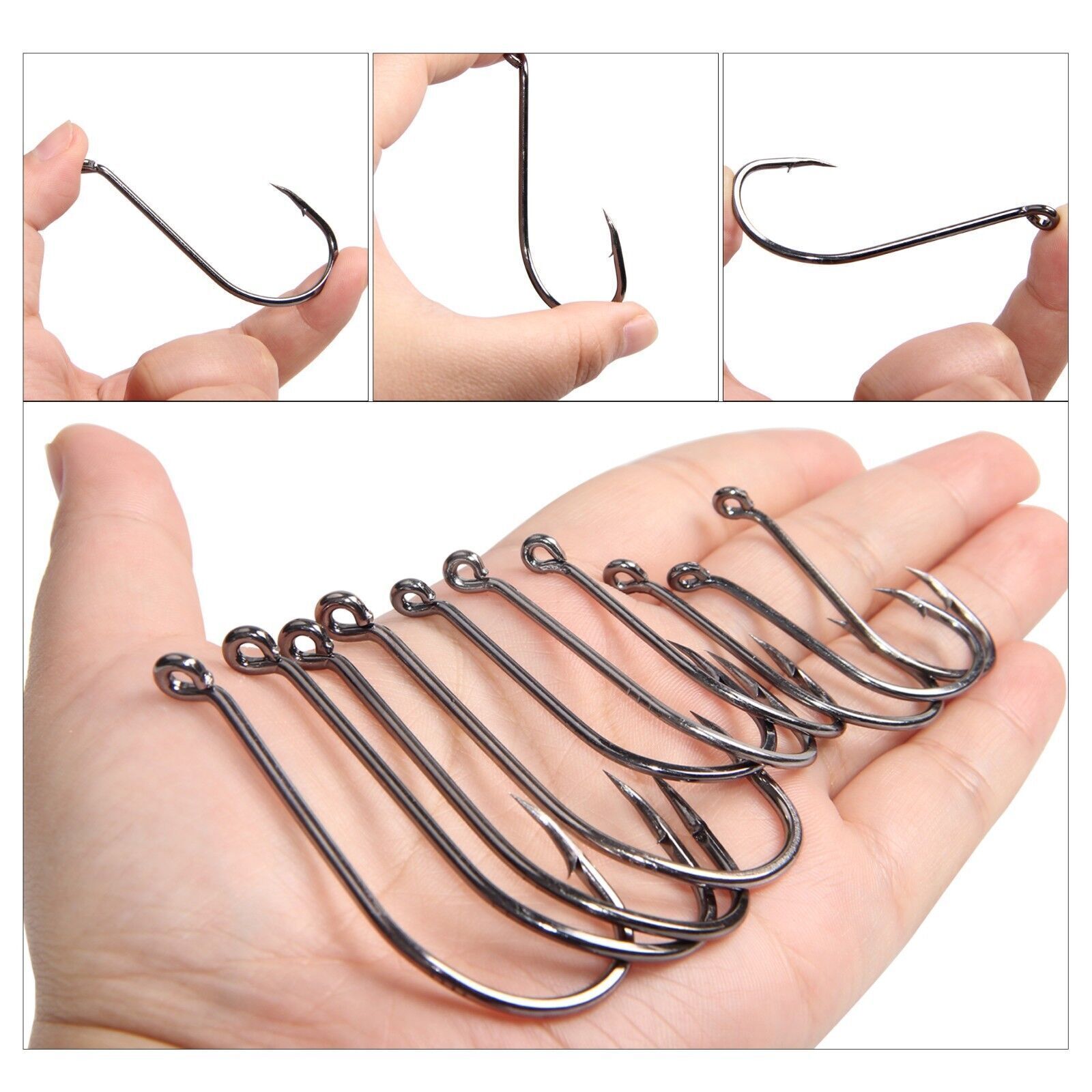 100pcs Octopus Fishing Hooks 1# 1/0-5/0 Ultra Sharp Carbon Steel ...