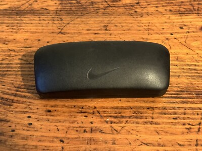 AUTHENTIC NIKE EYEGLASSES SUNGLASSES OPTICAL LEATHER BLACK HARD CASE ...