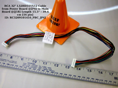 RCA 32" L32HD31YX12 Cable from Power Board @[P4] to Main Board @[J18 ...