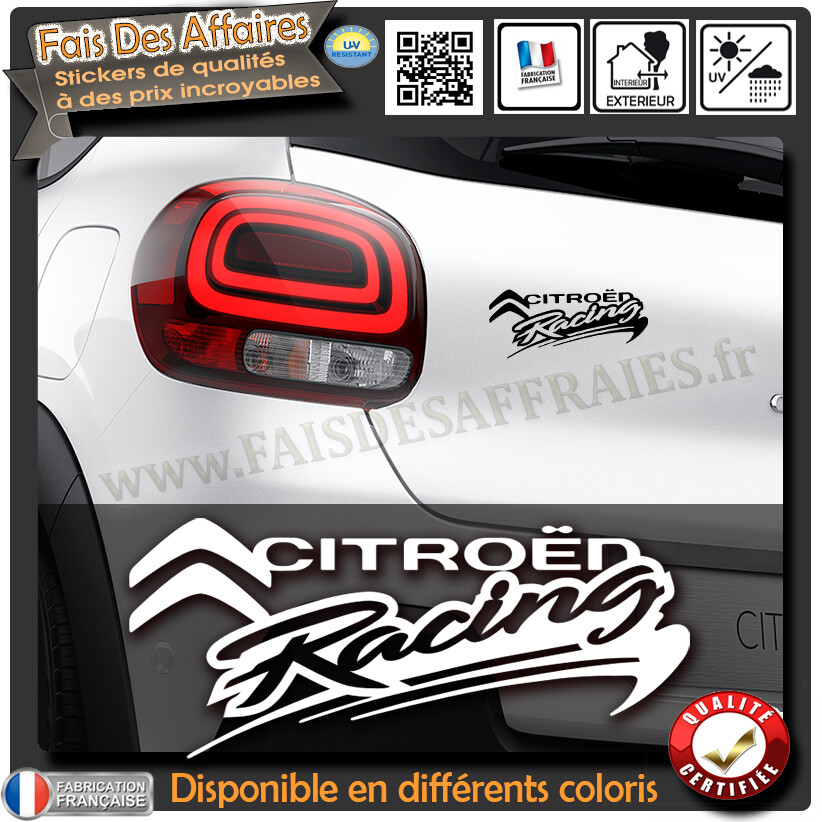 sticker autocollant citroen racing citroen sport c1 c2 c3 ds ds1 ds2 ...