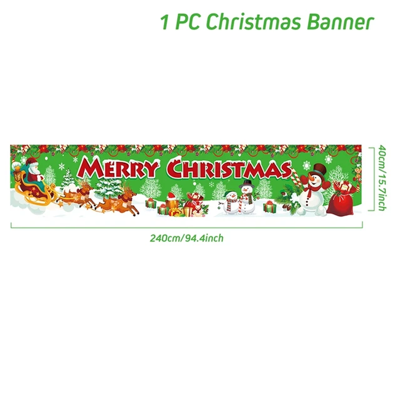 Merry Christmas Outdoor Banner Holiday Season Decoration For Home And ...