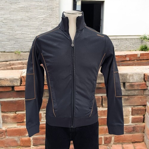 Groggy Charcoal Track Jacket Orange Stitch Full Zip Athletic Streetwear ...