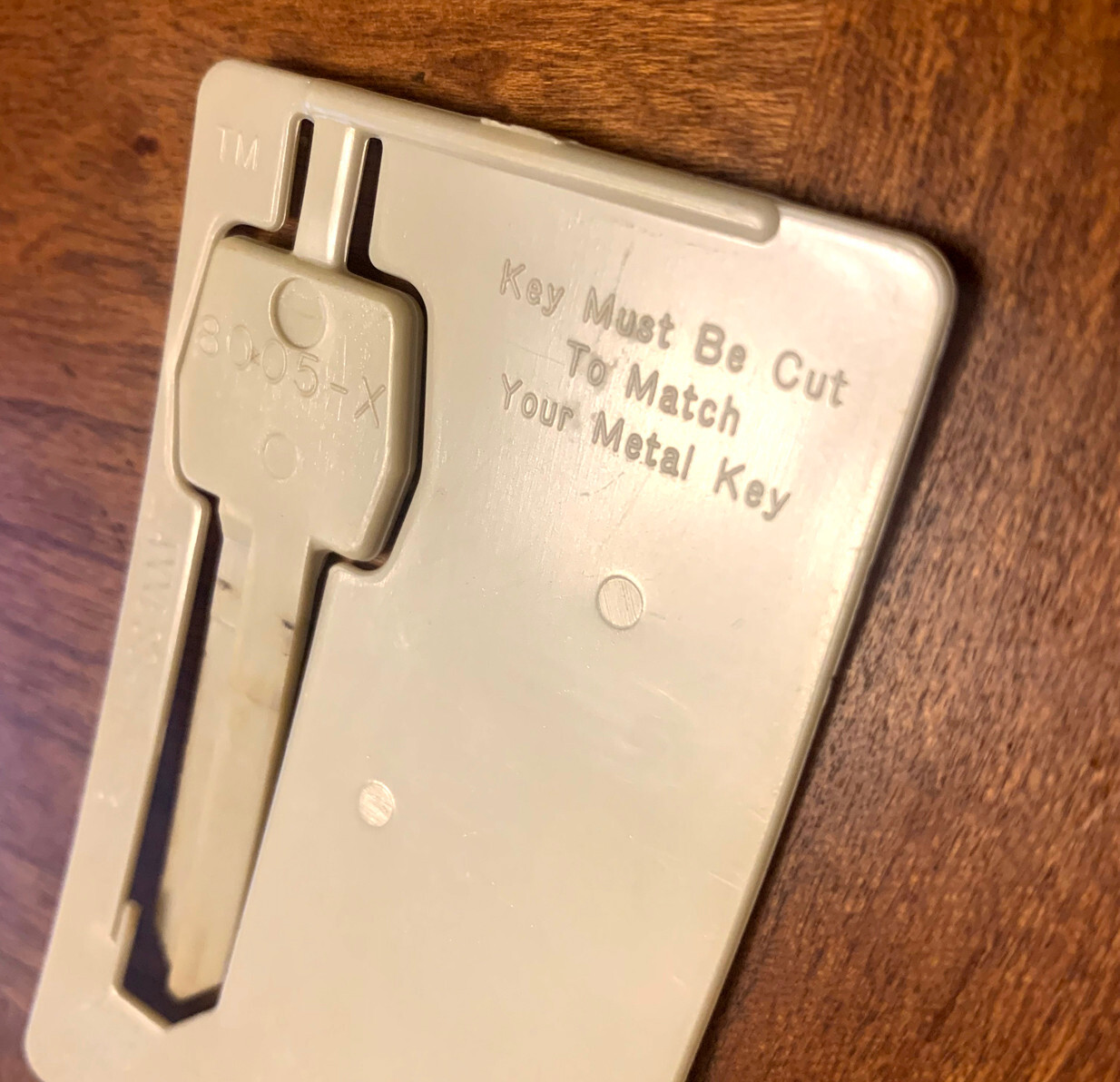 1970s Vintage Ford OEM Emergency Wallet Key 8005-x Plastic Auto Car ...