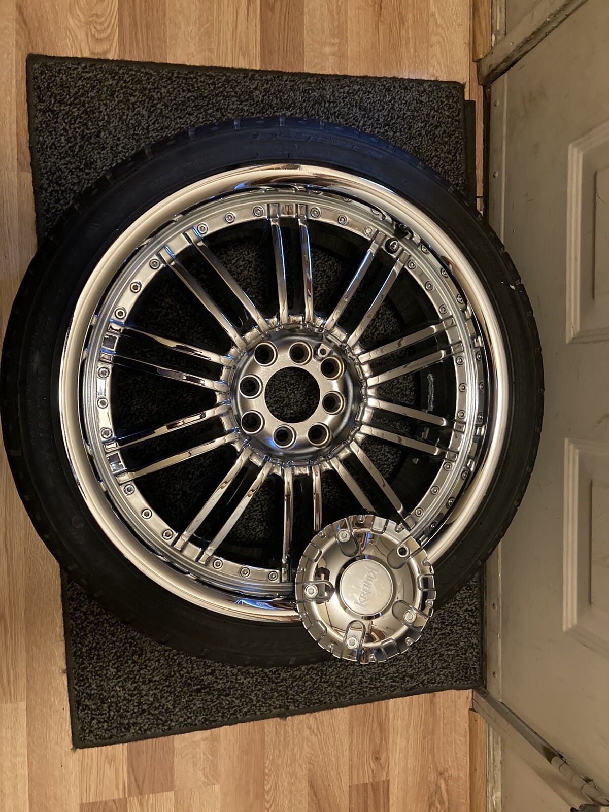 18 inch 4 lug chrome rims with all 4 center caps | eBay