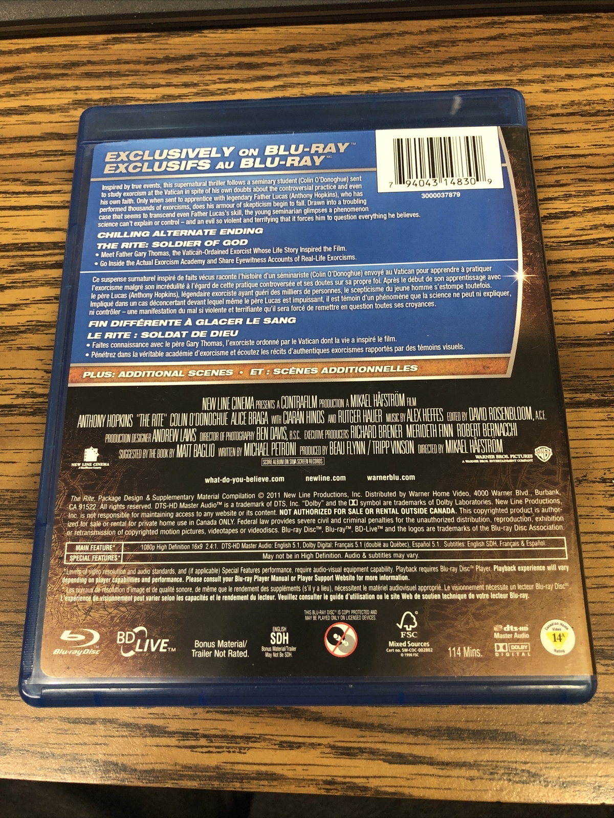 The Rite (Blu-ray Disc, 2011, 2-Disc Set) for sale online | eBay