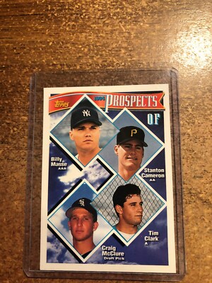 1994 Topps Baseball # 79 Prospects Billy Masse S Cameron Tim Clark C ...