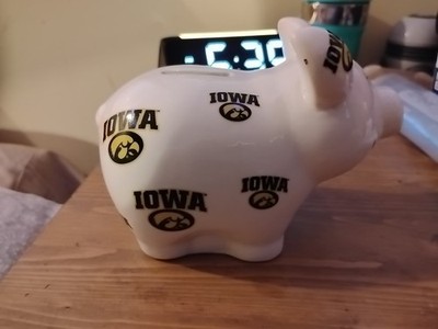 Piggy Bank With Iowa Hawkeyes Logo | eBay