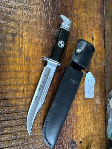 BUCK USA 2013 120 GENERAL hunter, Boone & Crockett Club knife, sheath ...