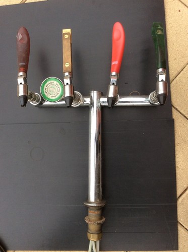 1 x 4 way Andale Beer Font / Tower “ Flooded “ with 4 Re kitted taps ...