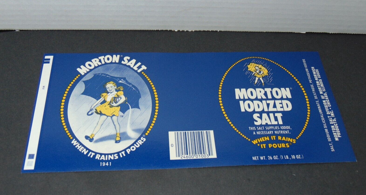 Morton Iodized Salt Label