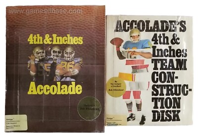 4TH & INCHES+TEAM CONSTRUCTION SET Accolade Commodore AMIGA American ...