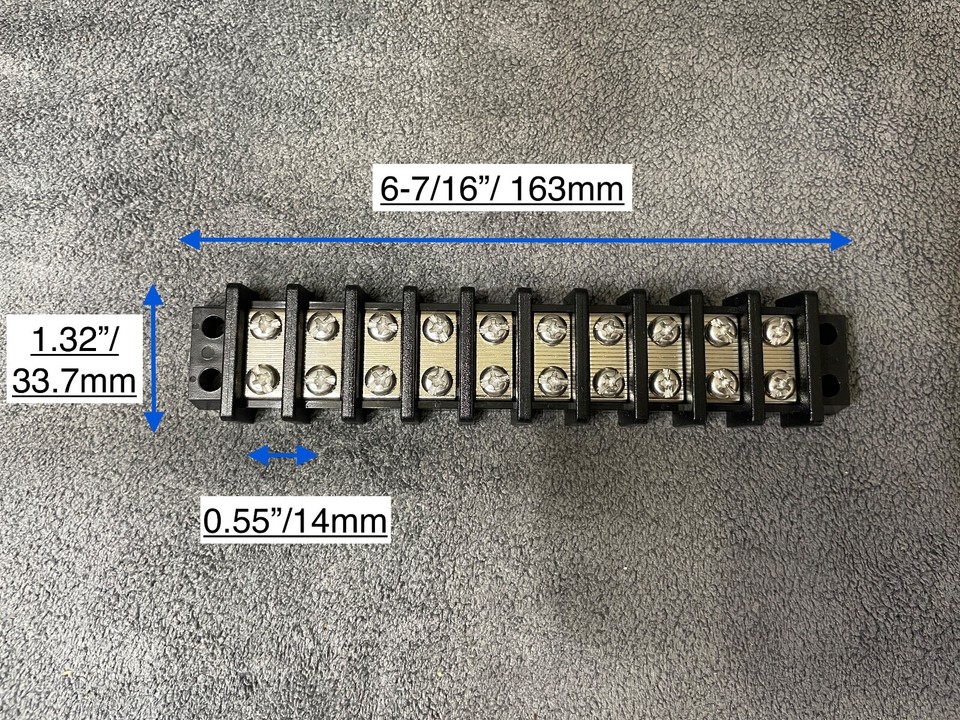 UL Marine Terminal Block 2/3/4/6/10 Gang Stainless Screw 600V 30A 22 ...