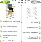Bartnelli Bamboo Laundry Drying Rack for Clothes (X-Large - BDR-552) | eBay