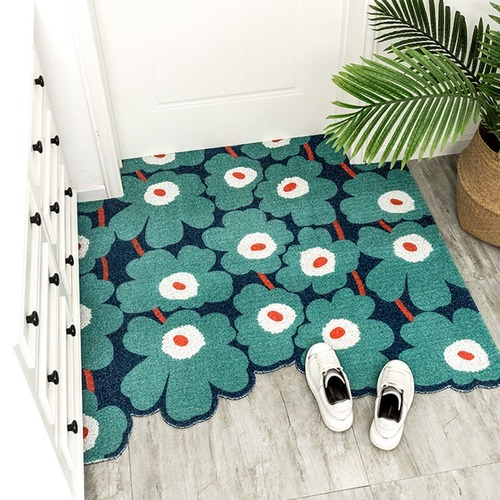 Household Silk Loop Door Mat Carpet Room Hallway Entrance Mats Non-Slip ...