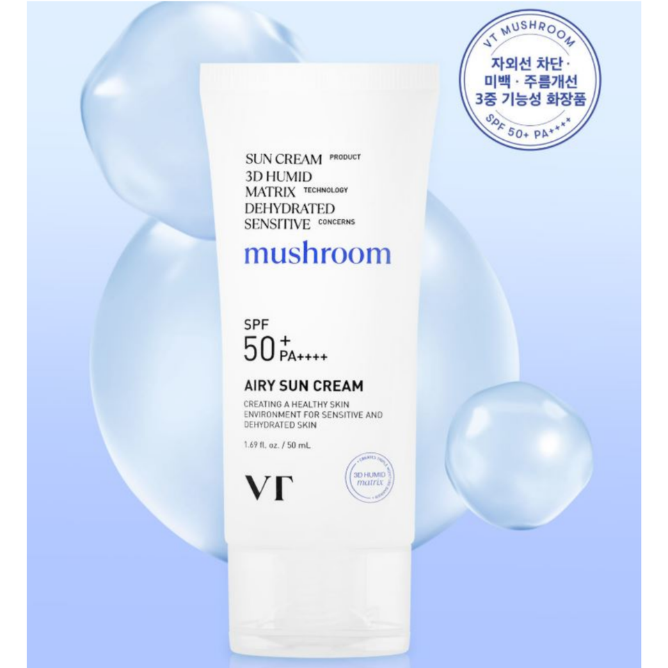 VT Airy Sun Cream 3D Humid Matrix Dehydrated Mushroom SPF 50+ PA++++ 1. ...
