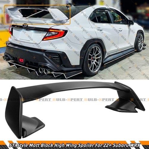 For 2022-25 SUBARU WRX VB JDM STI STYLE MATTE BLACK REAR TRUNK SPOILER ...