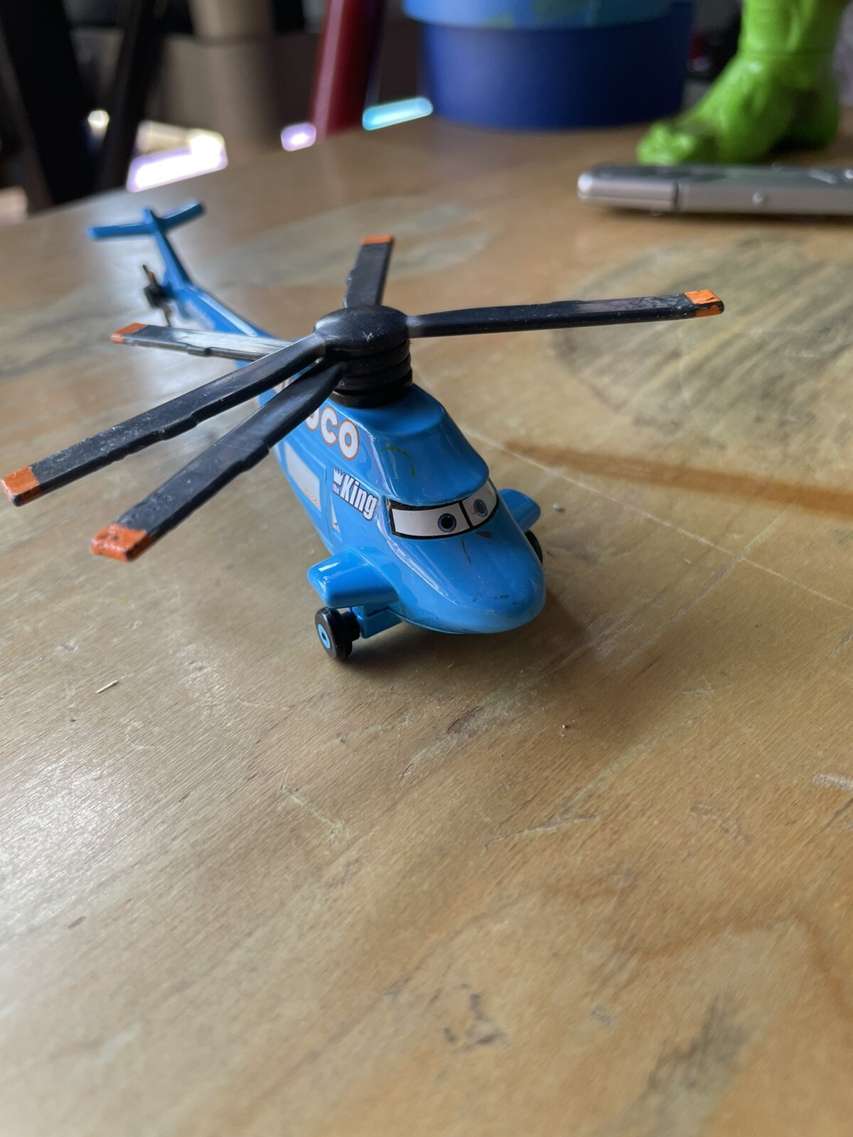 Mattel Disney Pixar Cars Dinoco Helicopter 1:55 Diecast Toys Planes Car ...