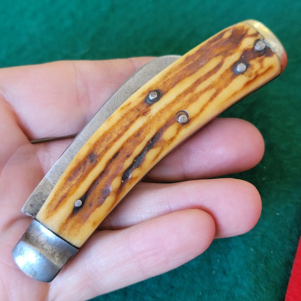 Old Vintage Antique Saynor Sheffield England Buttcap Curved Jack Pocket ...