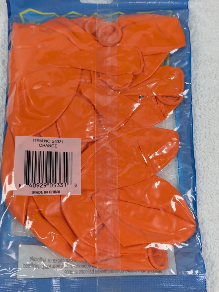 12 inch - Latex Balloons - Orange - Party Helium Balloons - 150 Pack | eBay