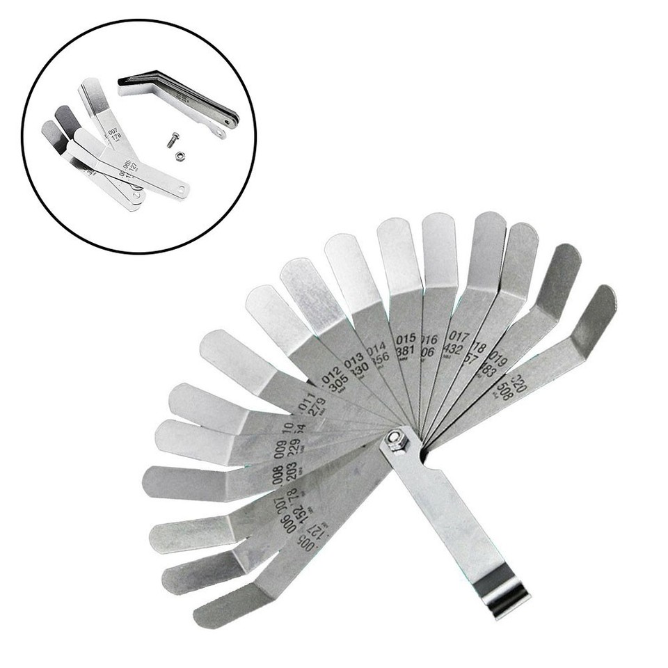 Feeler Gauge 16 Blades Easy To Use High Strength Valve Offset Feeler ...