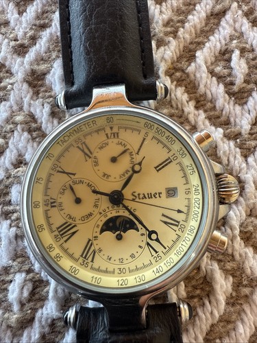 Men's Stauer 11575 Analog Stainless Steel Case 5ATM Water Resistant ...