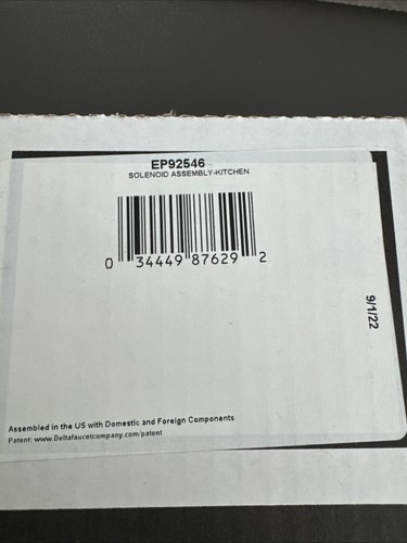 Delta EP92546 Kitchen Faucet Solenoid Assembly for sale online | eBay