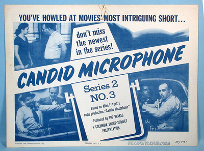 1950 Allen Funt Candid Microphone Title Lobby Card Candid Camera ...