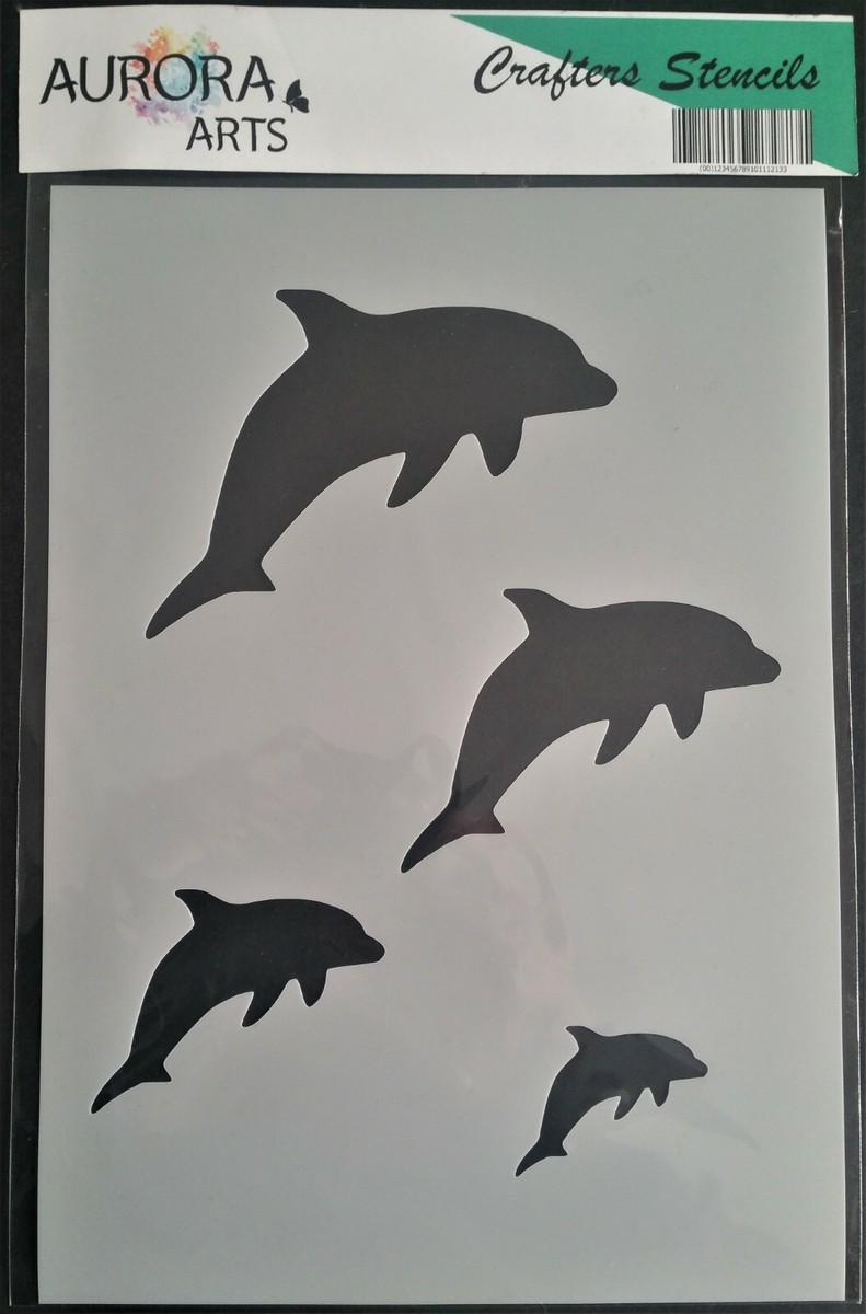 Jumping Dolphin Stencil