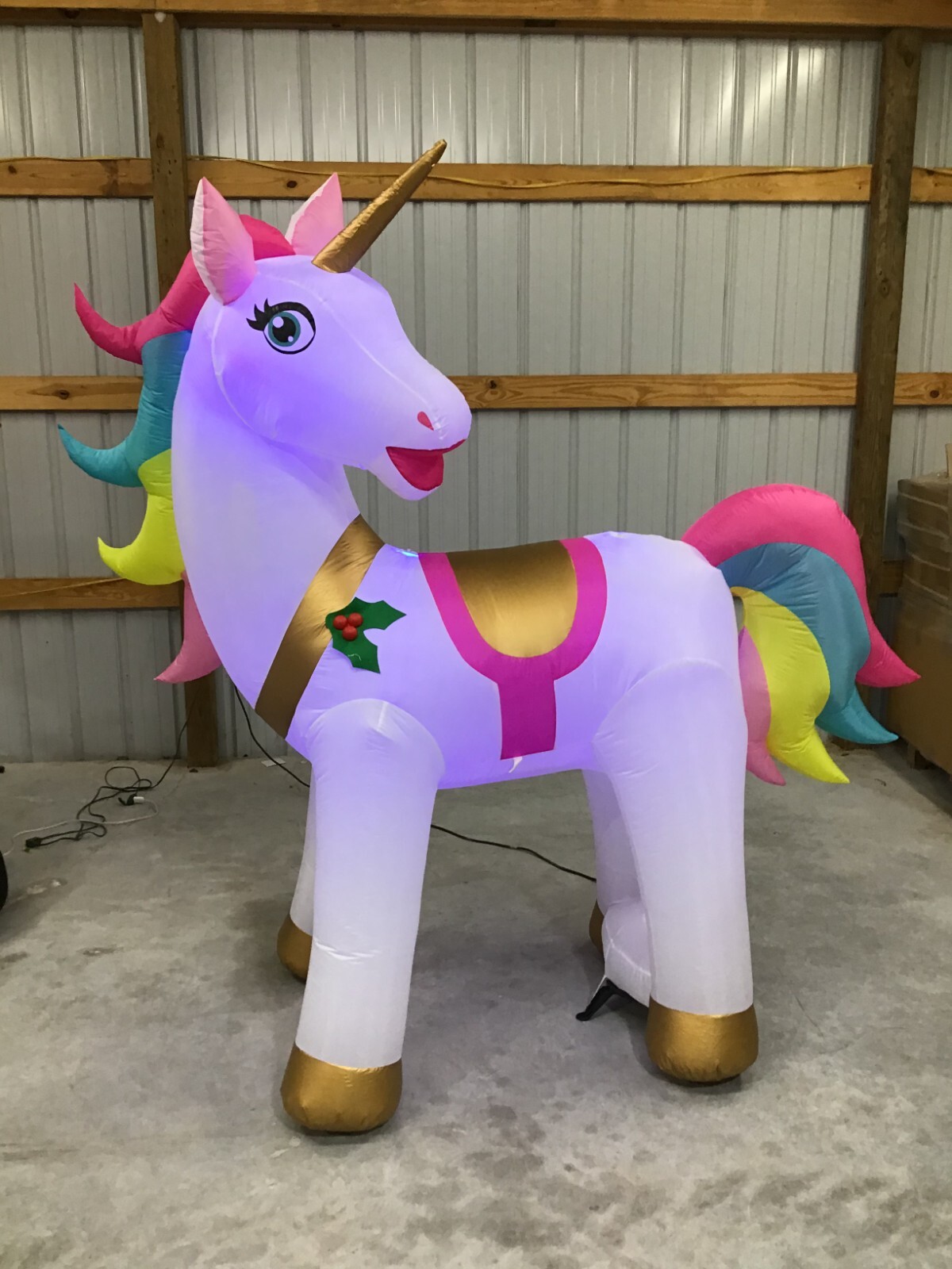 7ft Gemmy Airblown Inflatable Prototype Christmas Color Changing ...