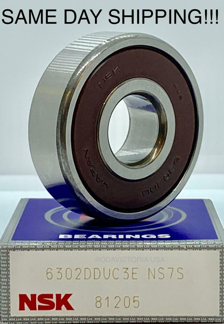 QTY. 10 NSK 6302 DDU Deep Groove Radial Ball Bearing 15x42x13mm 6302RS ...
