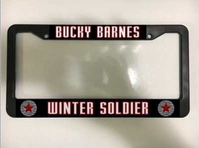 Bucky Barnes Winter Soldier Hero License Plate Frame