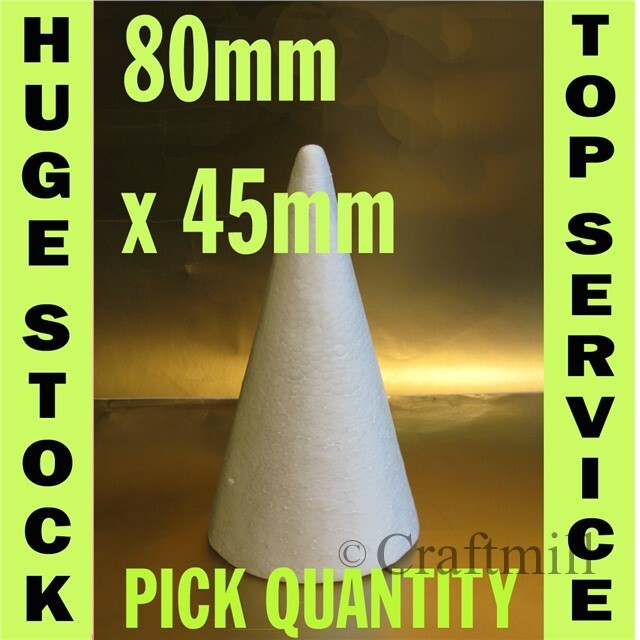 Extra Large Styrofoam Cones 10 Solid Polystyrene Styrofoam 2XL Large