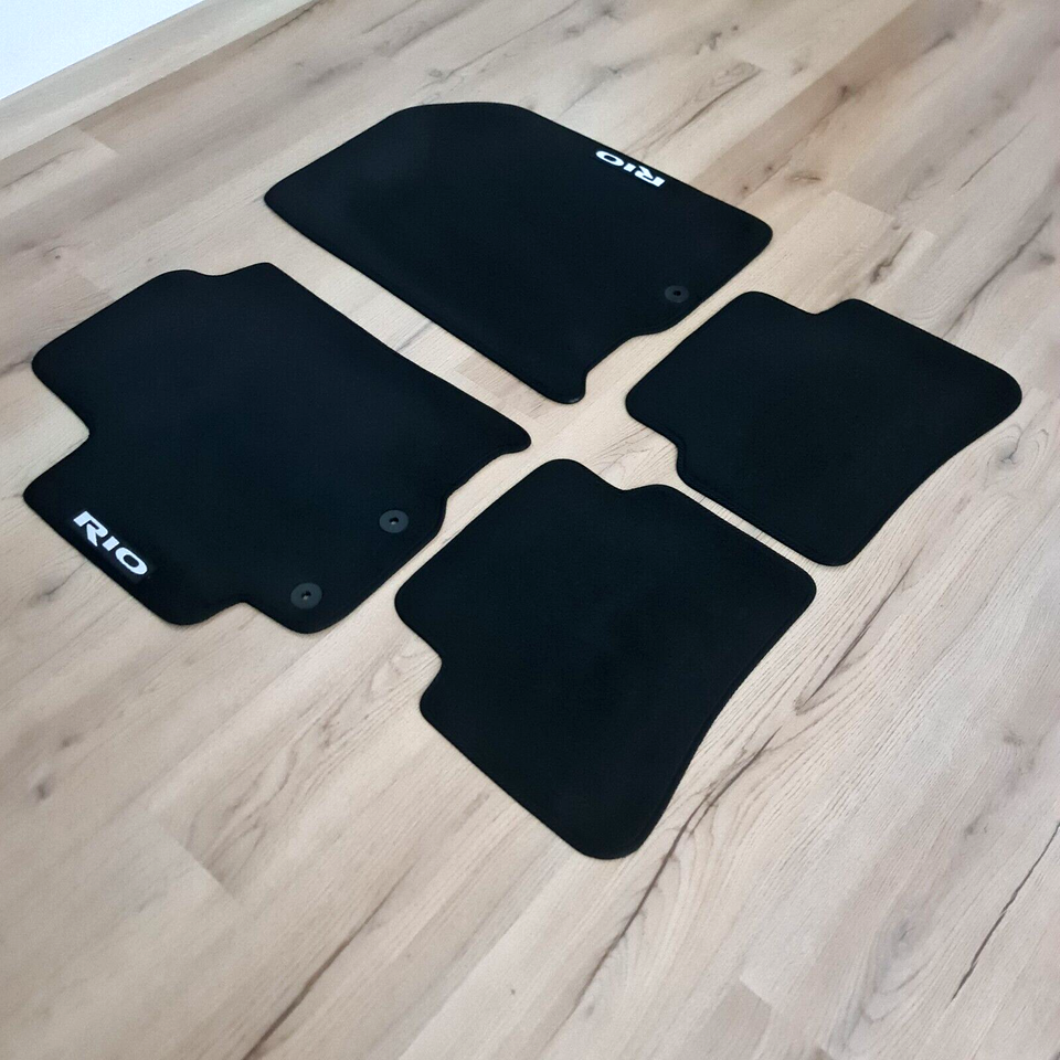 Car Floor Mats Velour for Kia Rio Waterproof Black Carpet Rugs Auto ...