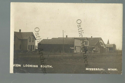 Hitterdal MINNESOTA RPPC c1910 MAIN STREET nr Ulen Twin Valley Moorhead ...