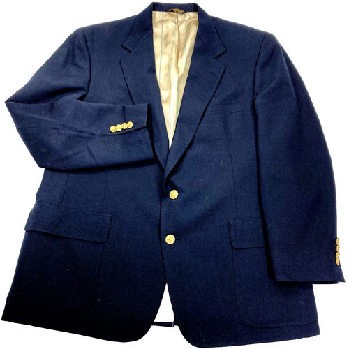 Wimbledon Racquet Club Vtg Blazer Blue Gold Btn Wool 44 46 Dillards ...